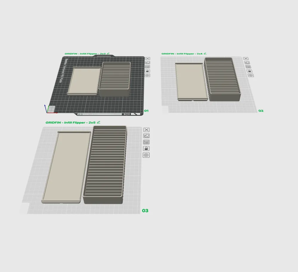 Gridfinity Infill Swatch - flip / index storage - Free 3D Print Model ...