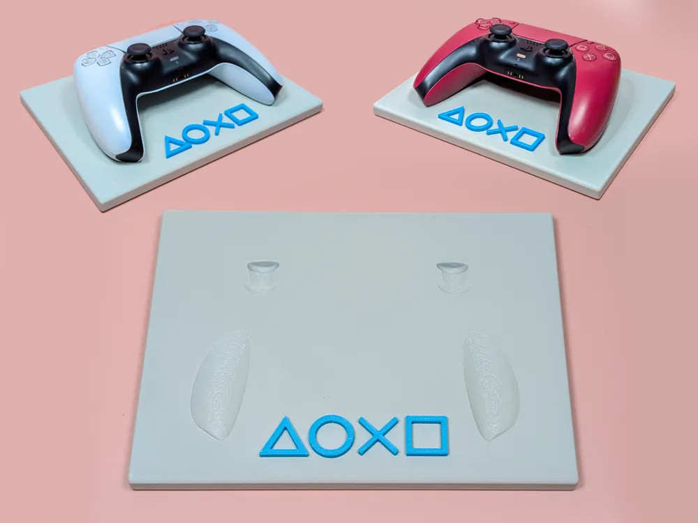 Simple Flat Slab PS5 Controller Stand with Shapes by phoenix3dmodels ...