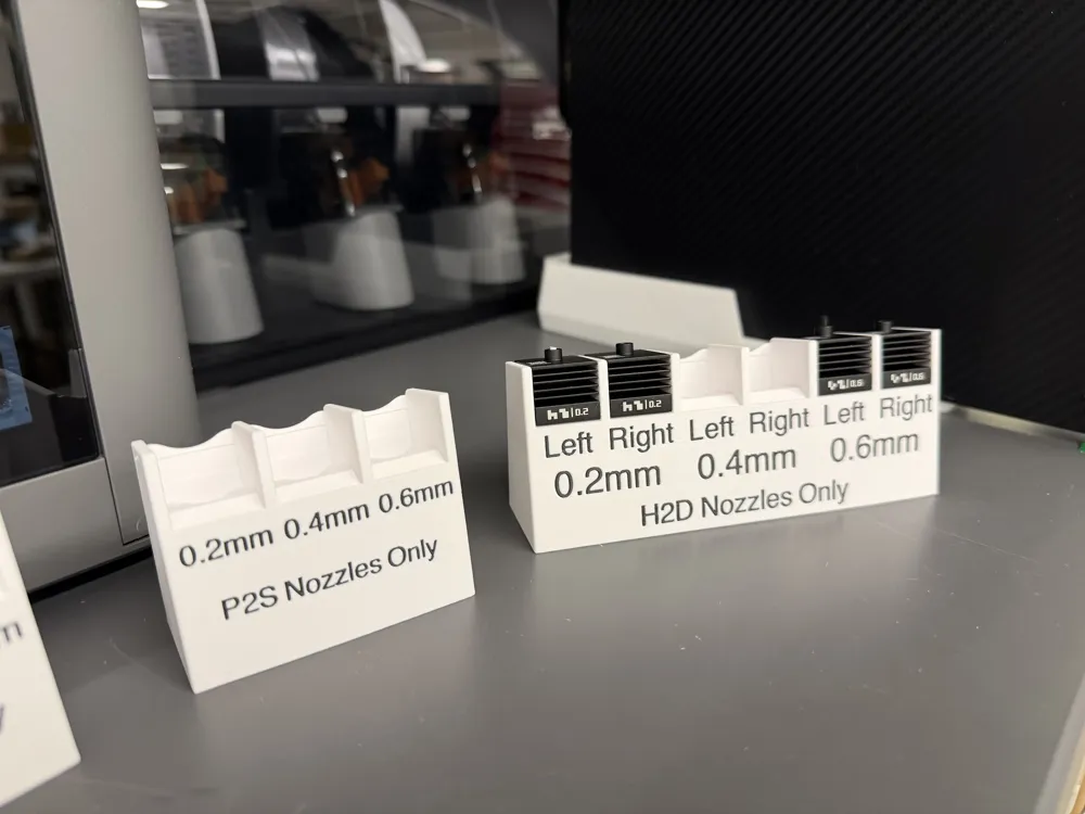 H2 / P2 2nd Generation Nozzle Storage Rack - Free 3D Print Model ...