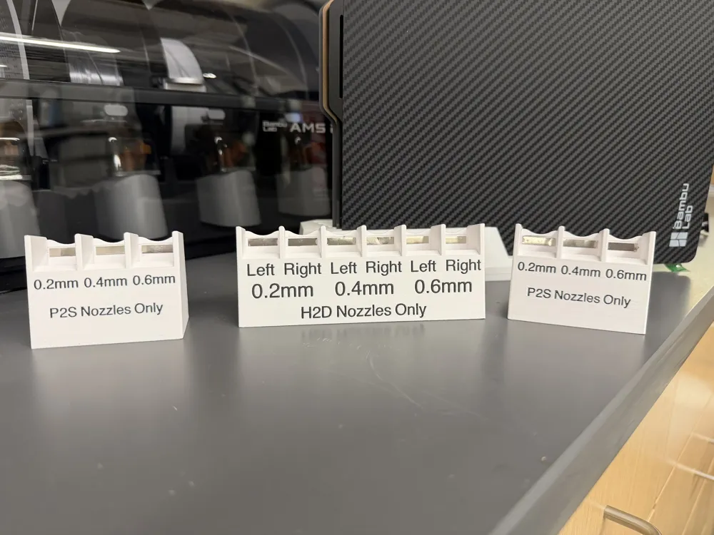 H2 / P2 2nd Generation Nozzle Storage Rack - Free 3D Print Model ...