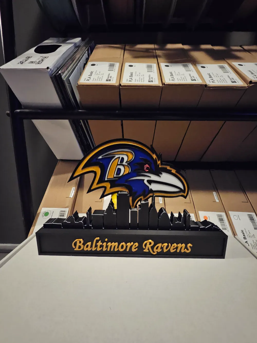 Baltimore Ravens with skyline of Baltimore NFL by Jessie_3d_art ...