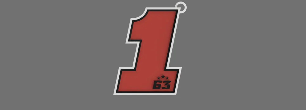 MotoGP Numbers keychains by Geoka - MakerWorld