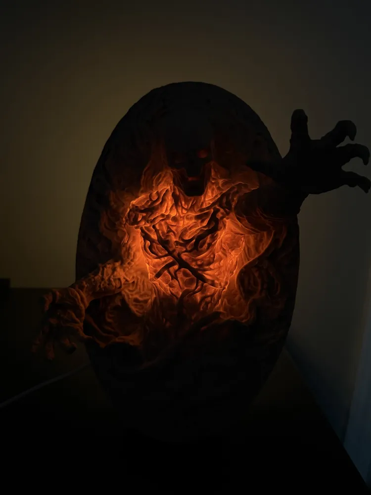 Vecna - Stranger Things Relief Sculpture LED Stand - Free 3D Print ...