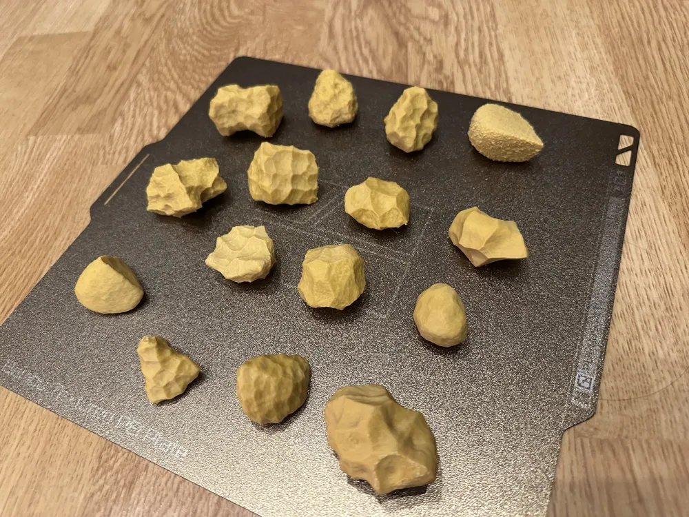 Stylized Rock Set (3D Printable Stones) - Free 3D Print Model - MakerWorld