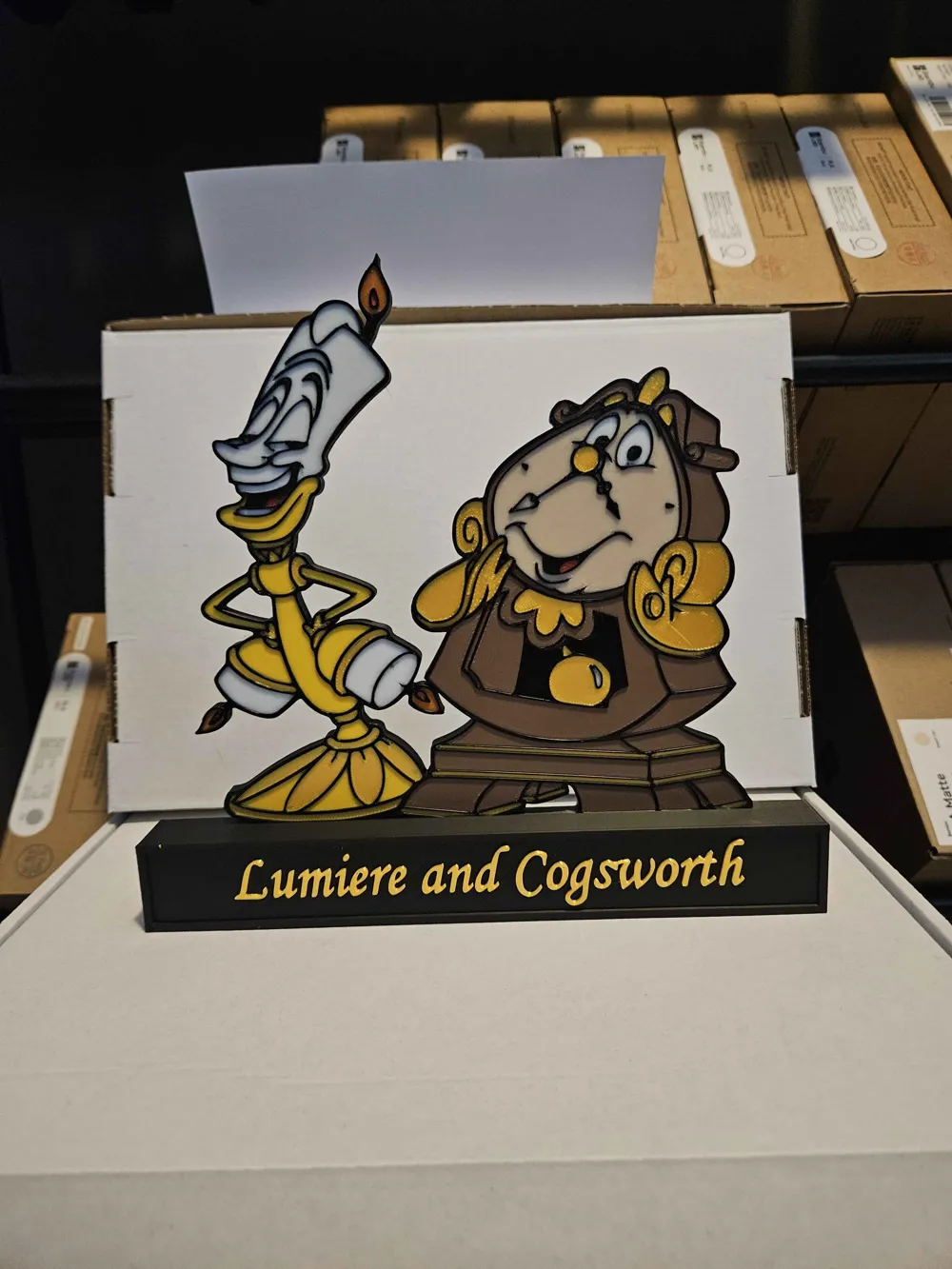 Disney Lumiere and Cogsworth Display! by Rotterdam_3d_Art MakerWorld ...
