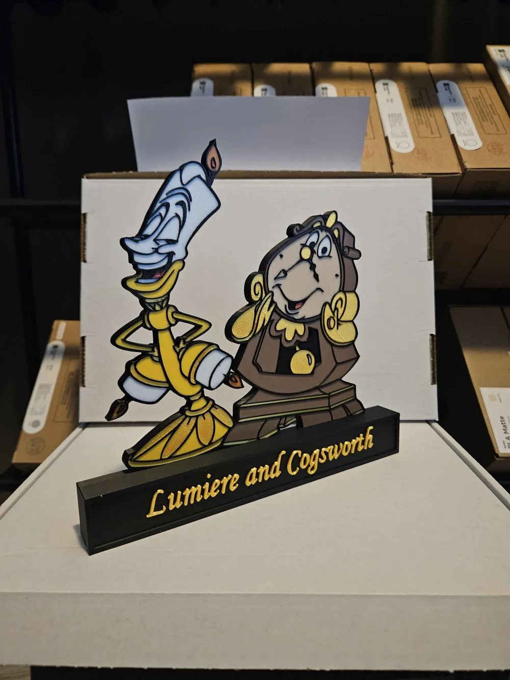 Disney Lumiere and Cogsworth Display! by Rotterdam_3d_Art MakerWorld ...