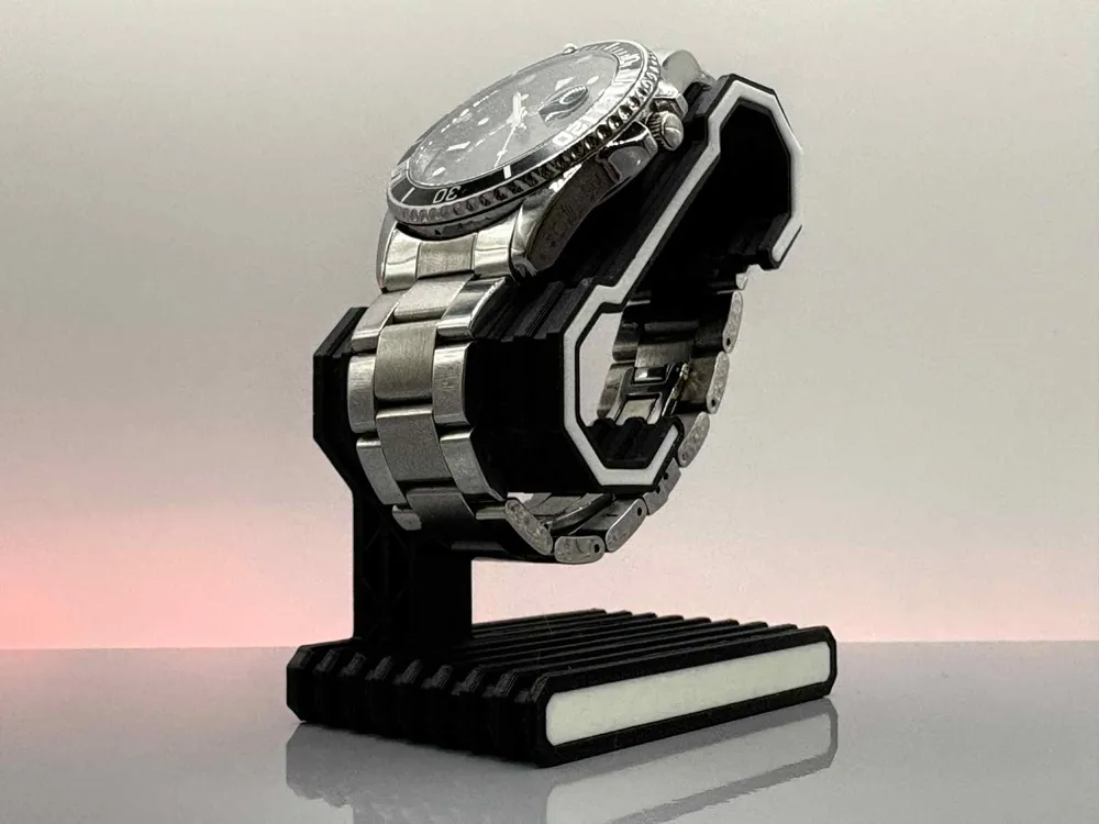 Industrial Watch Stand | Watch display - Free 3D Print Model - MakerWorld