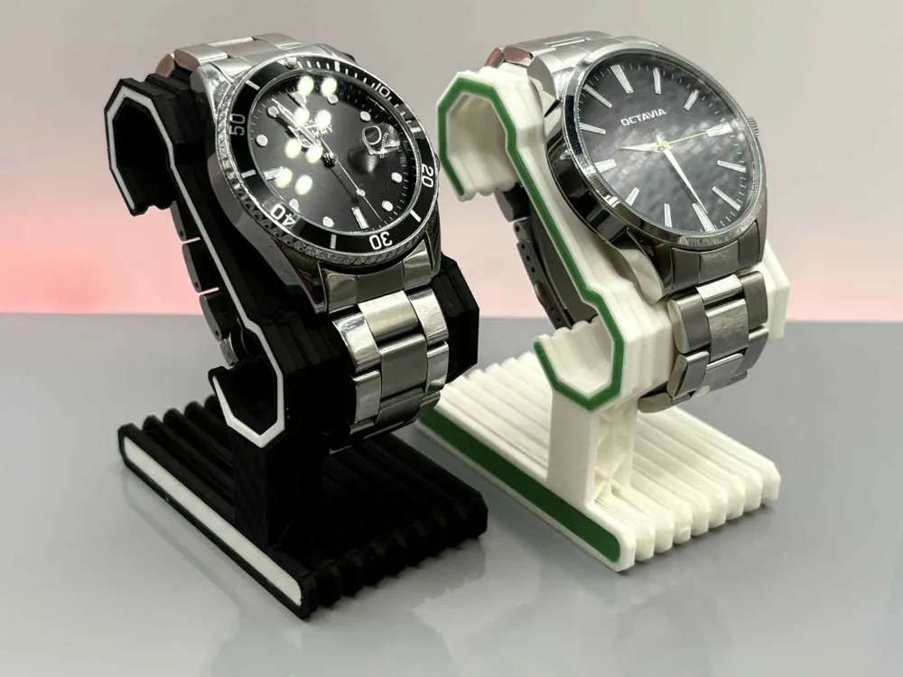 Industrial Watch Stand | Watch display - Free 3D Print Model - MakerWorld