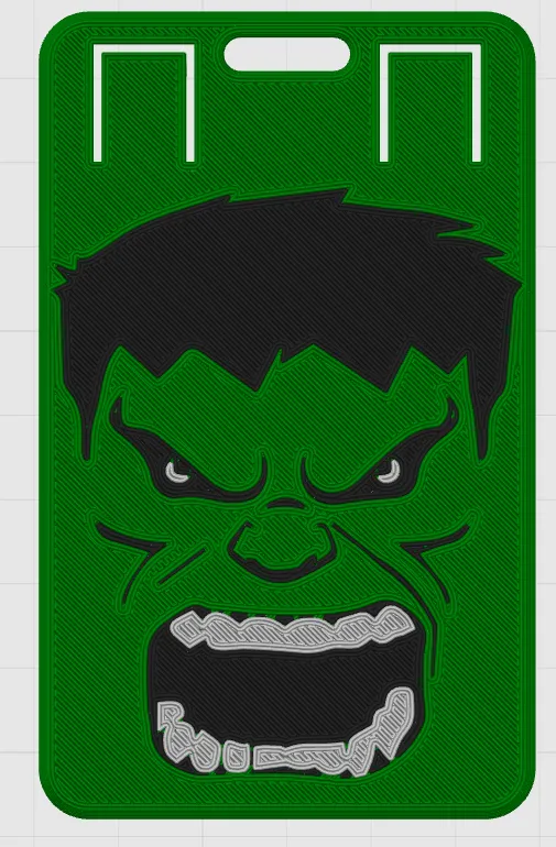 Hulk ID Holder Remixed by aramis193MakerWorld: Download Free 3D Models