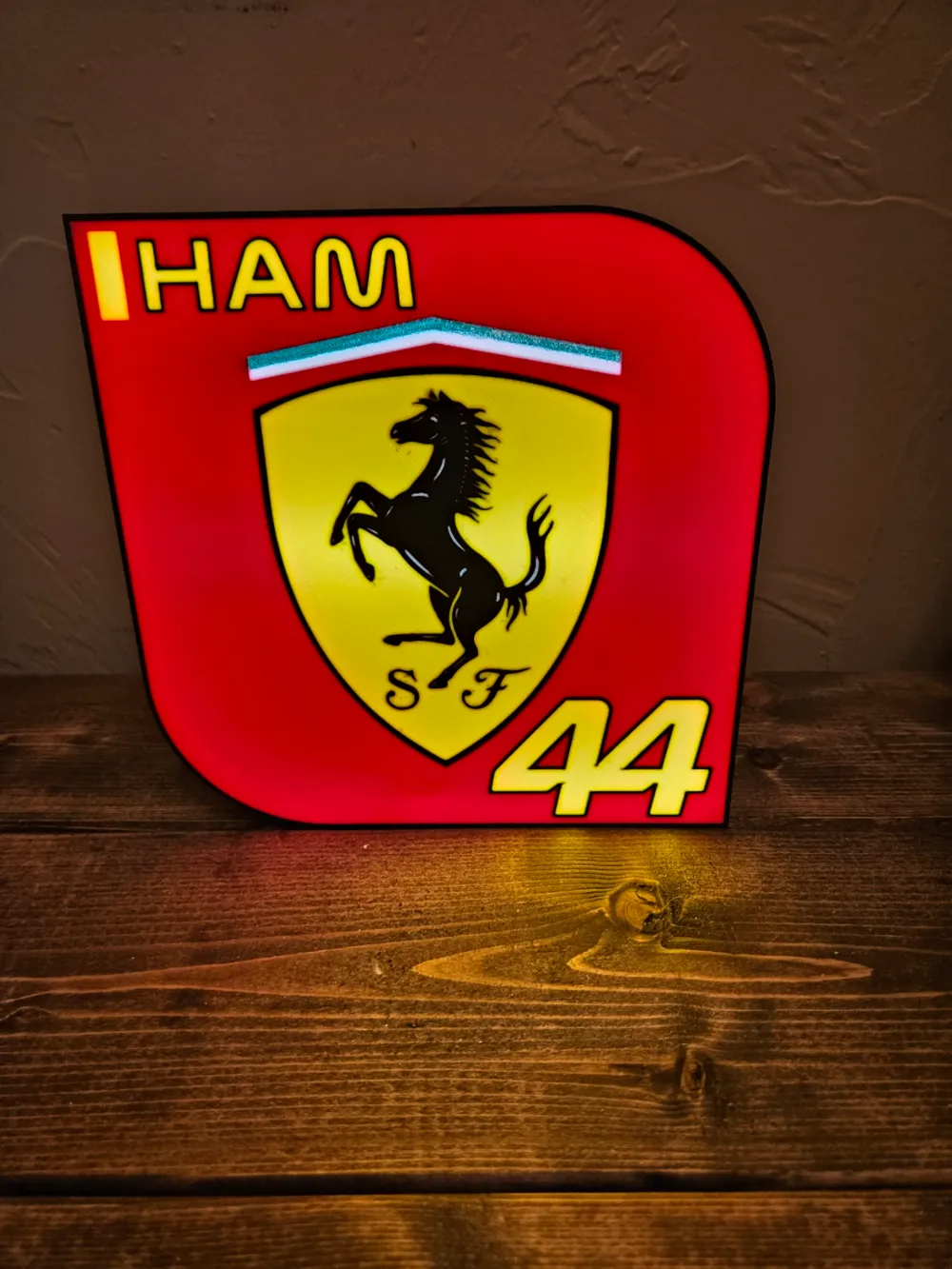 Lewis Hamilton - Ferrari Light Box by SyGuy - MakerWorld