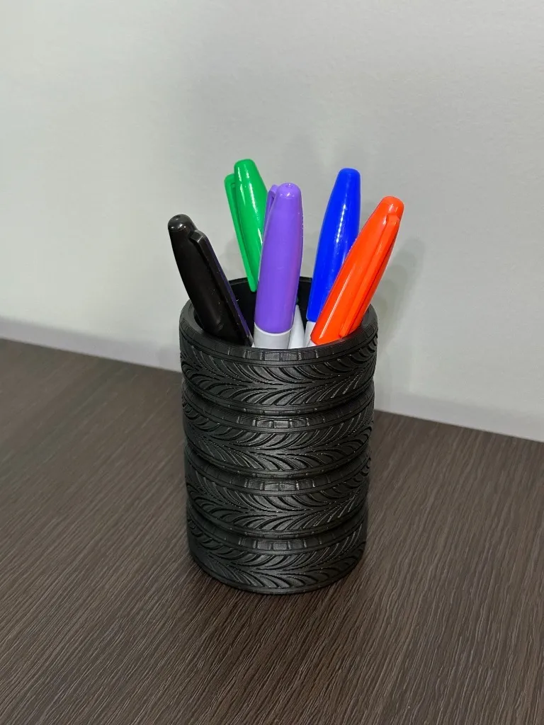 Tire stack pen organizer - Free 3D Print Model - MakerWorld