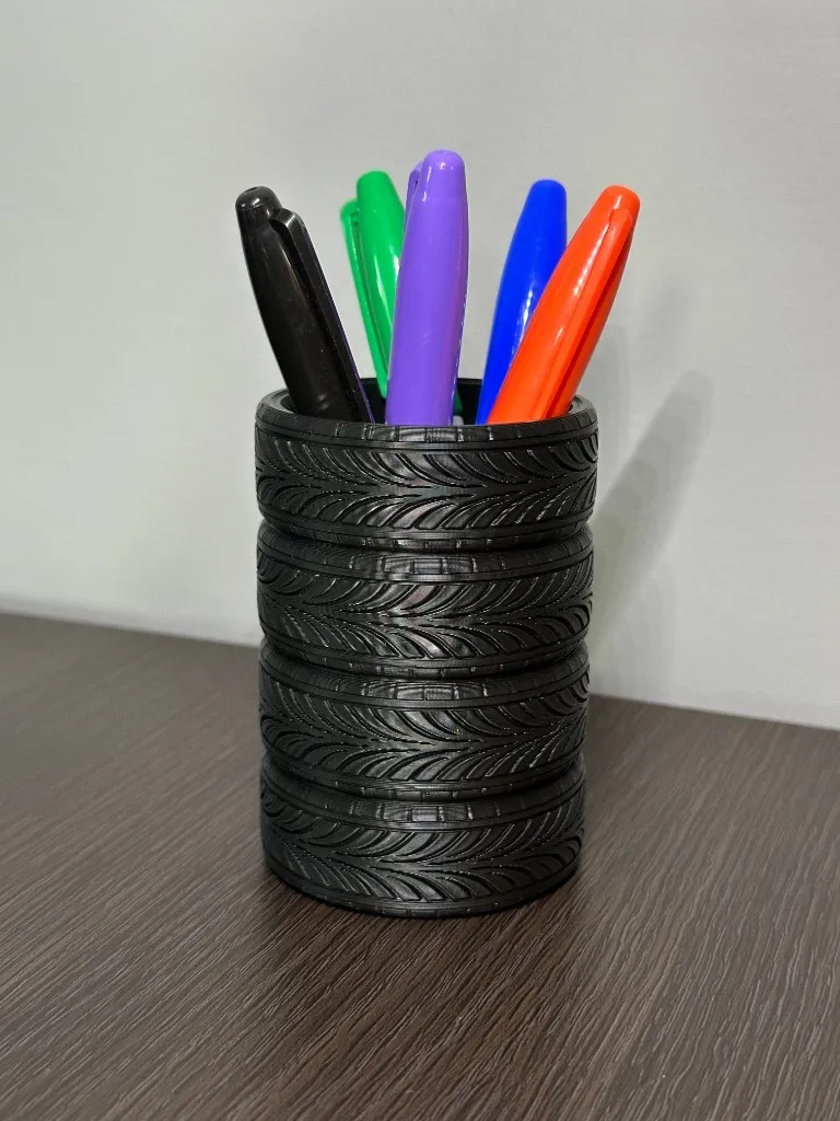 Tire stack pen organizer - Free 3D Print Model - MakerWorld