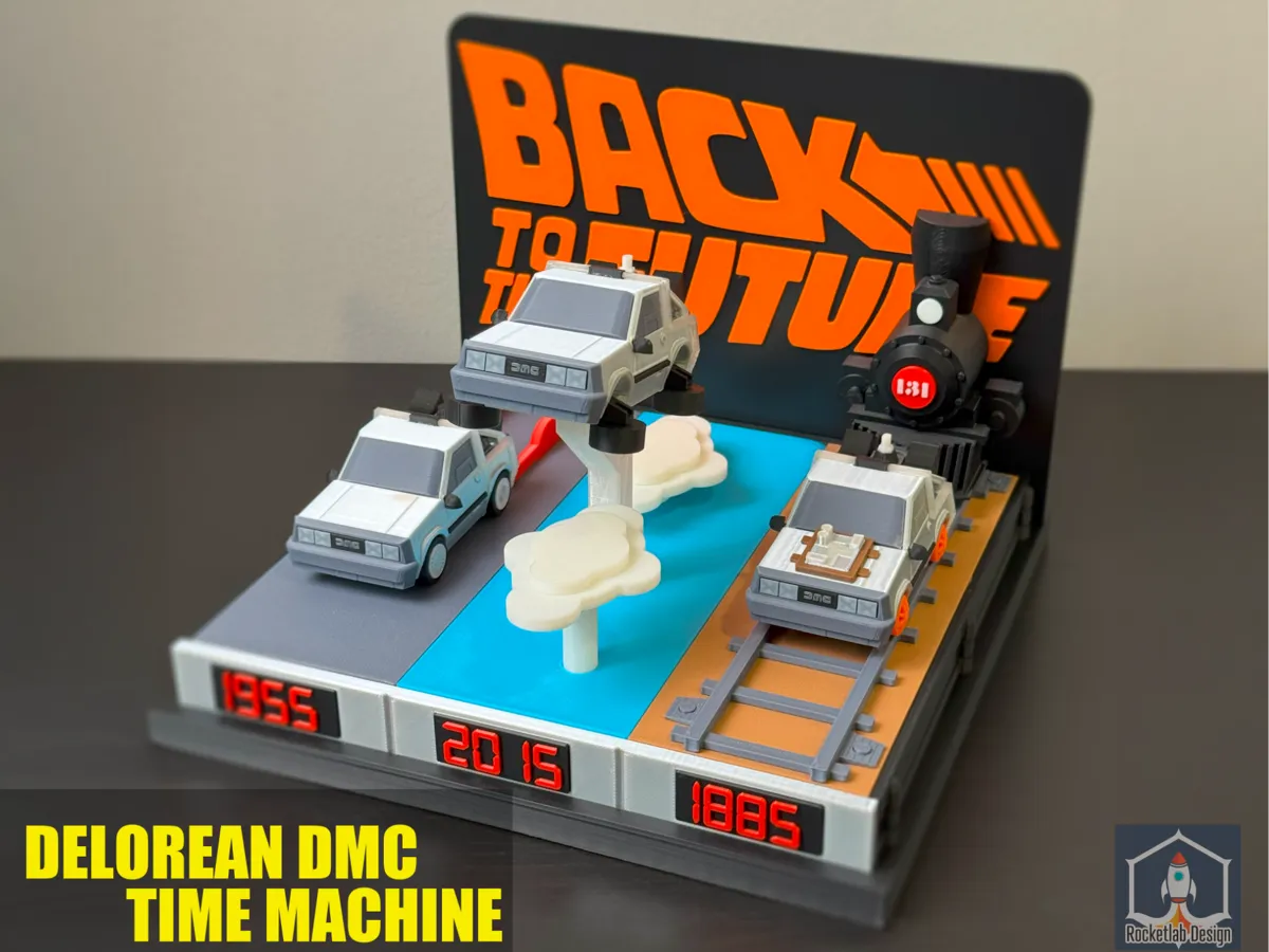 Back to the Future Diorama by Rocketlab Design MakerWorld: Download ...