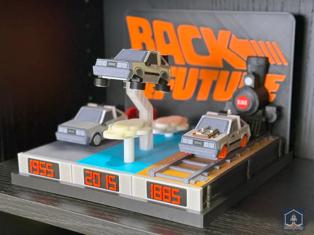 回到未来场景模型 来自 Rocketlab Design MakerWorld：免费下载 3D 模型