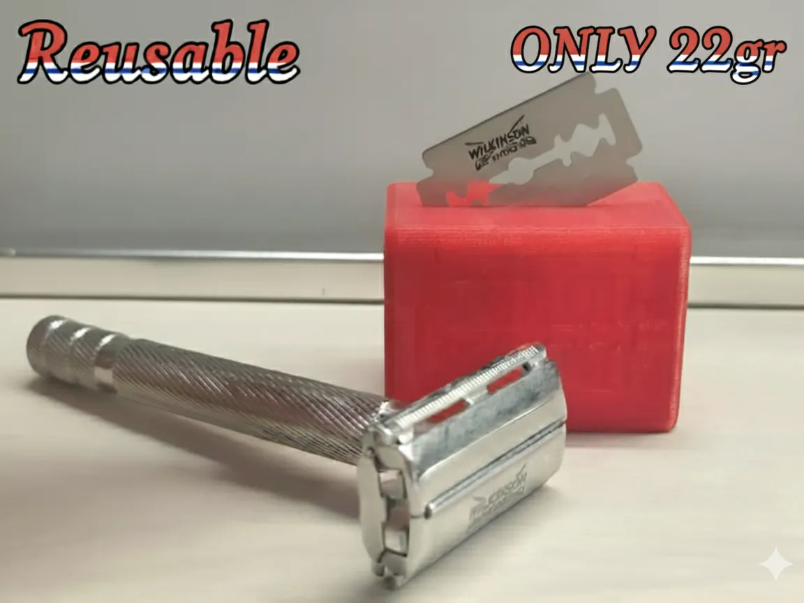 Container of used razor blades men beard shavette - Free 3D Print Model ...