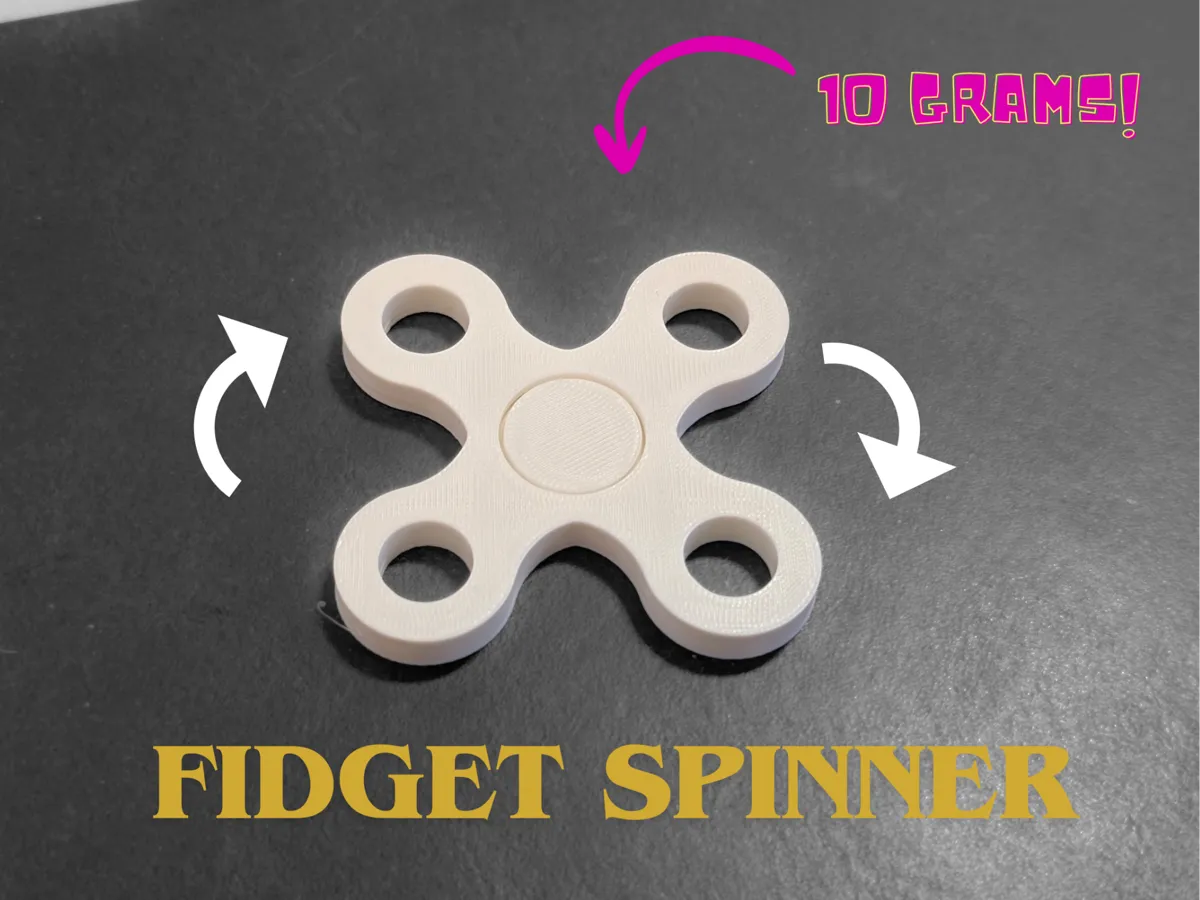 Fidget spinner - Print in place - 10 grams! - Free 3D Print Model ...