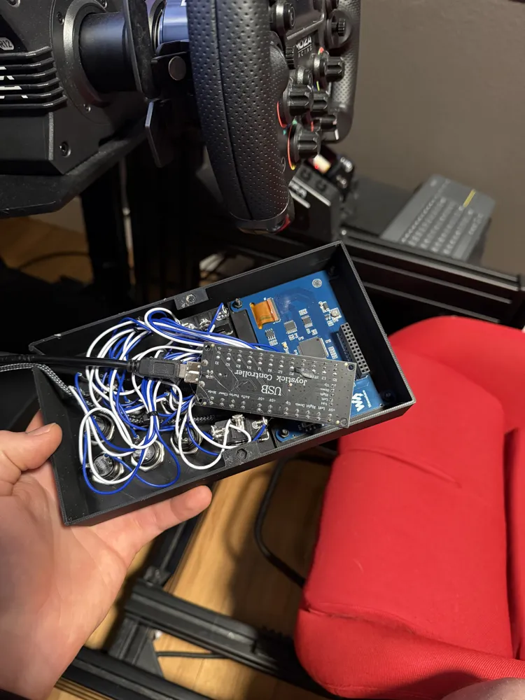 Sim Racing Button Box With Dash Display - Free 3D Print Model - MakerWorld