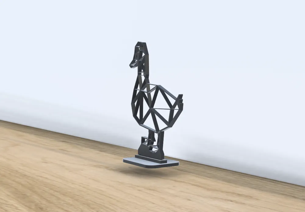 Geometric Low Poly - Duck V2 - With Stand by JF-699 - MakerWorld