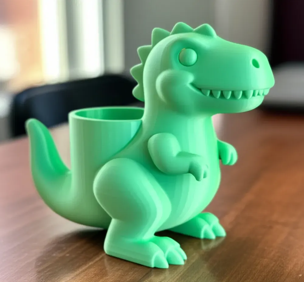 T-REX Dinosaur Plant Pot - Free 3D Print Model - MakerWorld