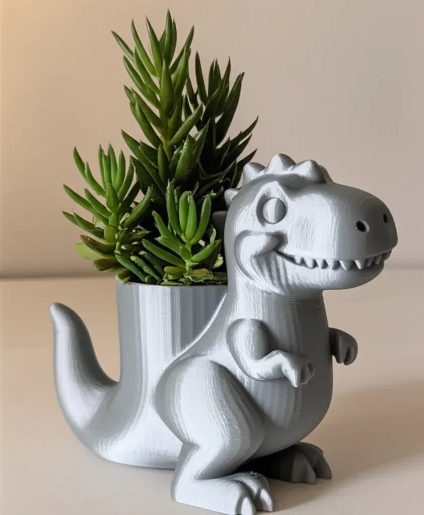 T-REX Dinosaur Plant Pot - Free 3D Print Model - MakerWorld