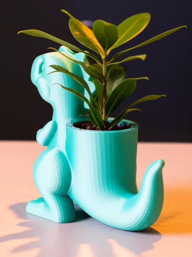 T-REX Dinosaur Plant Pot - Free 3D Print Model - MakerWorld