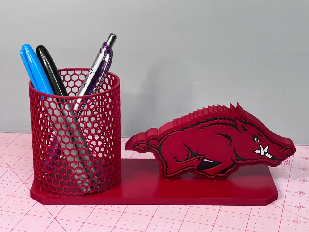 Razorback pen holder by skoch373 MakerWorld: Download Free 3D Models