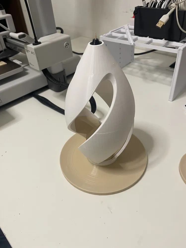 Spiral Incense Holder (NO AMS) - Free 3D Print Model - MakerWorld