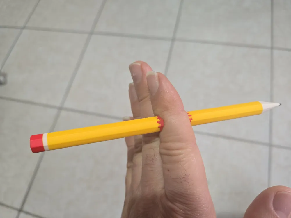 April’s fool’s day, pencil went through my finger - Free 3D Print Model ...