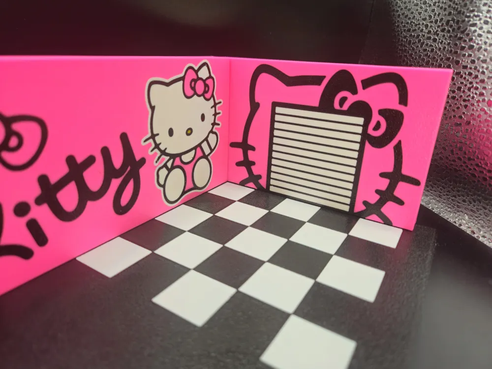 Hello Kitty garage diorama by FredBoy MakerWorld: Download Free 3D Models