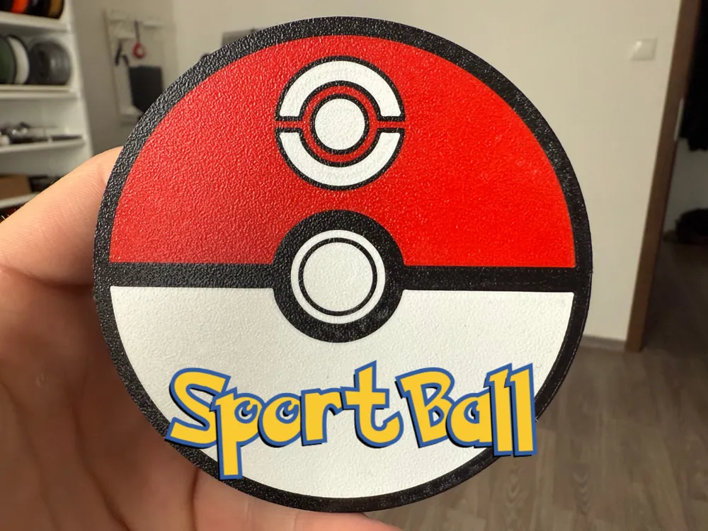 Sport Ball Poke Ball Pokemon coaster - Free 3D Print Model - MakerWorld