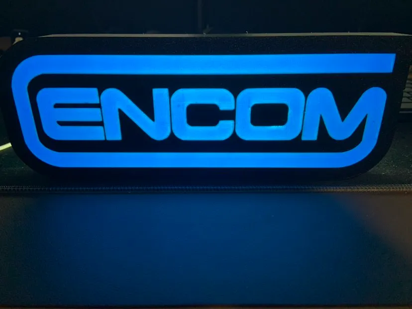 ENCOM logo lightbox - TRON by brentglover1970 - MakerWorld