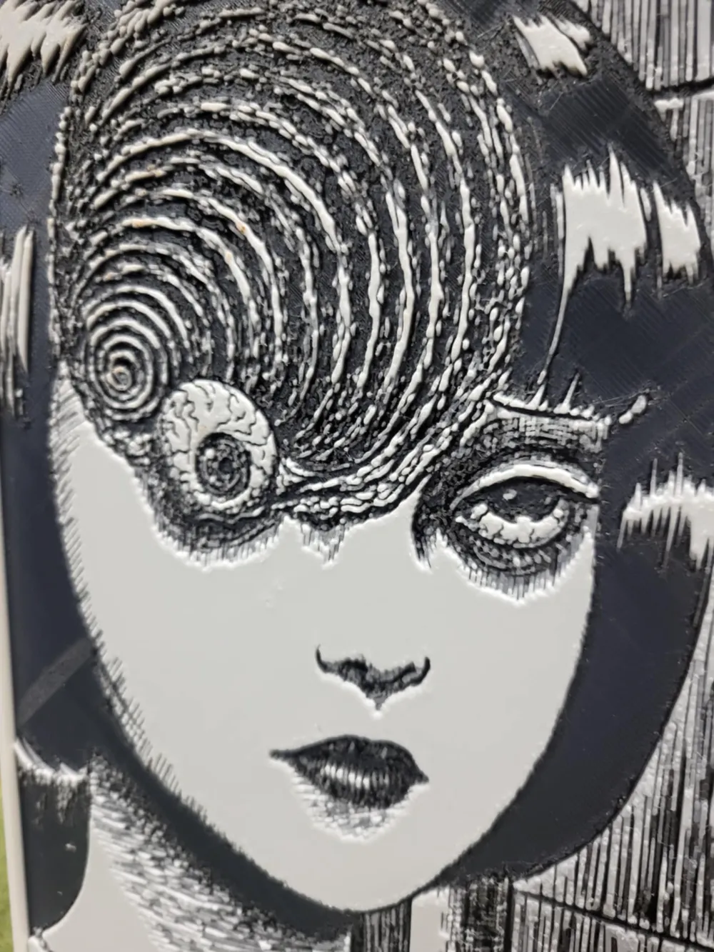 Azami Kurotani Uzumaki Manga Panel Hueforge by 3Deez Prints - MakerWorld