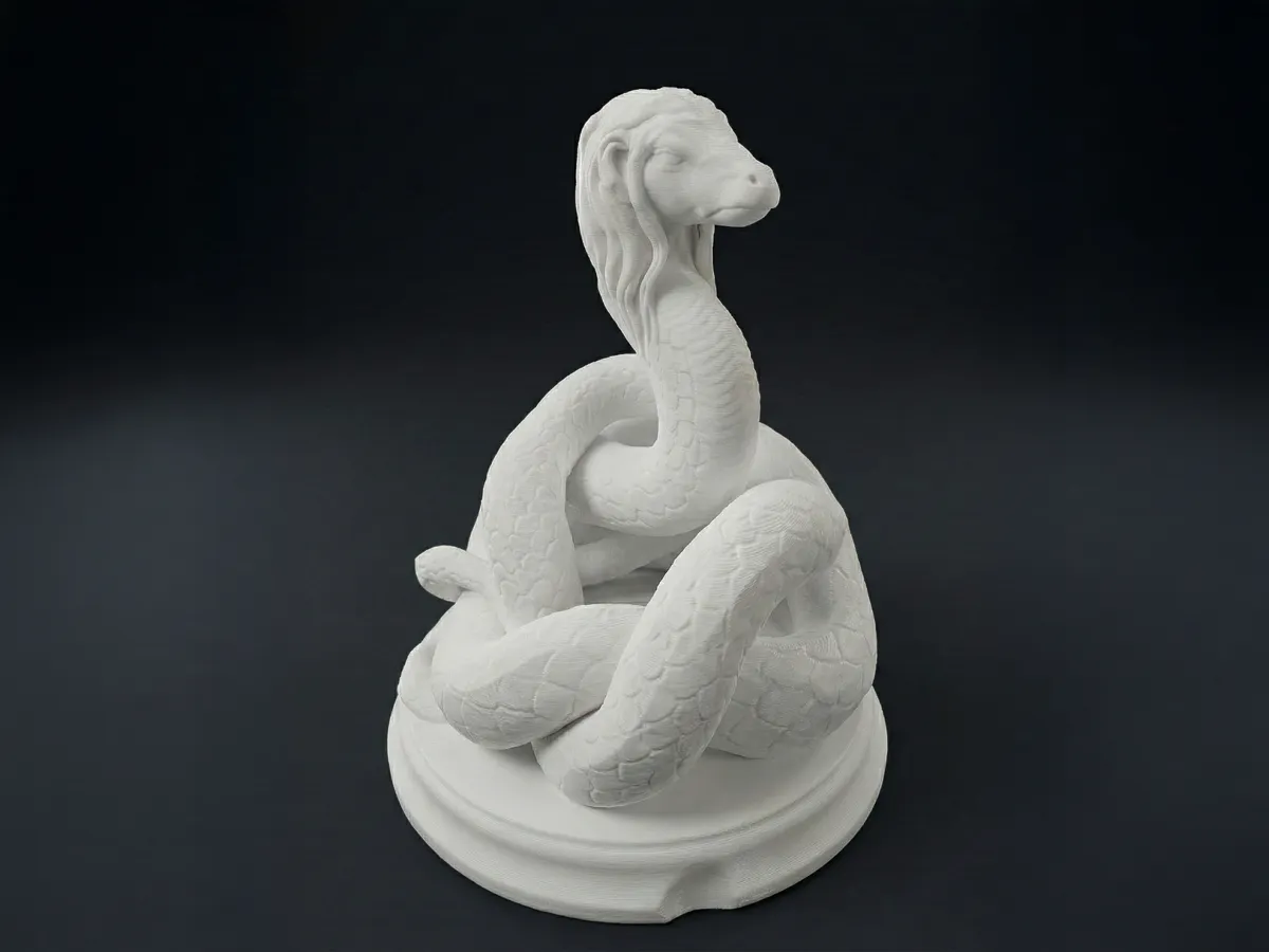 The Mythical Serpent - Classical Stone Sculpture by Dr.D MakerWorld ...