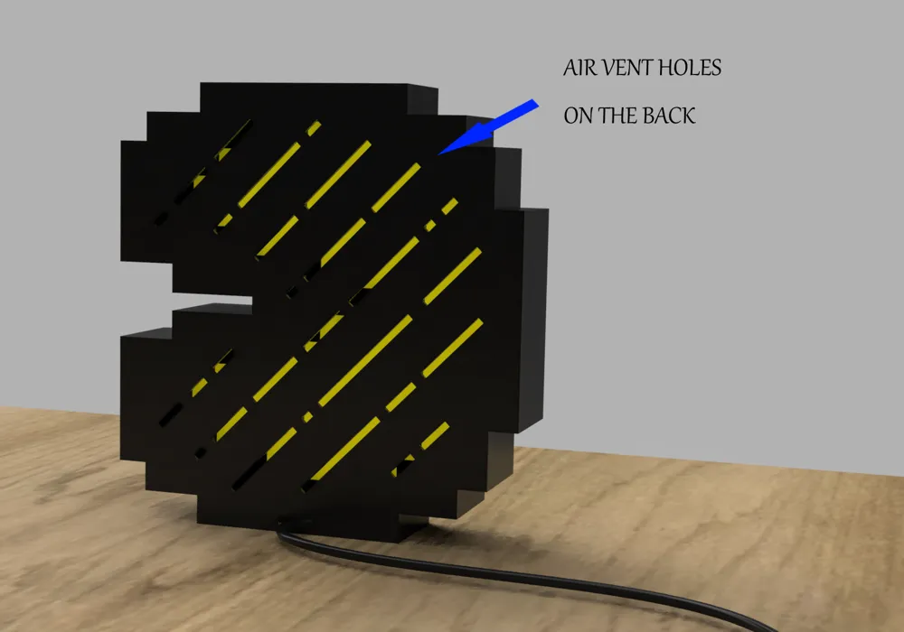 Pac Man pixel LED Desk Lamp by CpRandom - MakerWorld