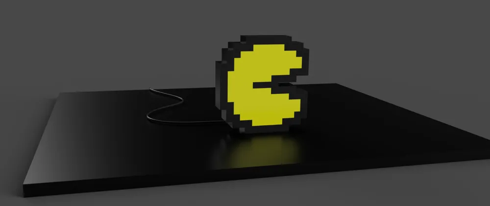 Pac Man pixel LED Desk Lamp by CpRandom - MakerWorld