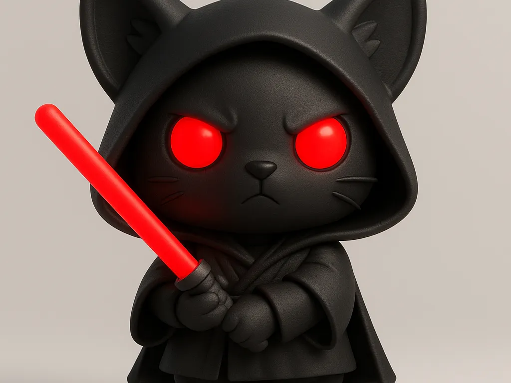 Sith kitty chibi - Free 3D Print Model - MakerWorld