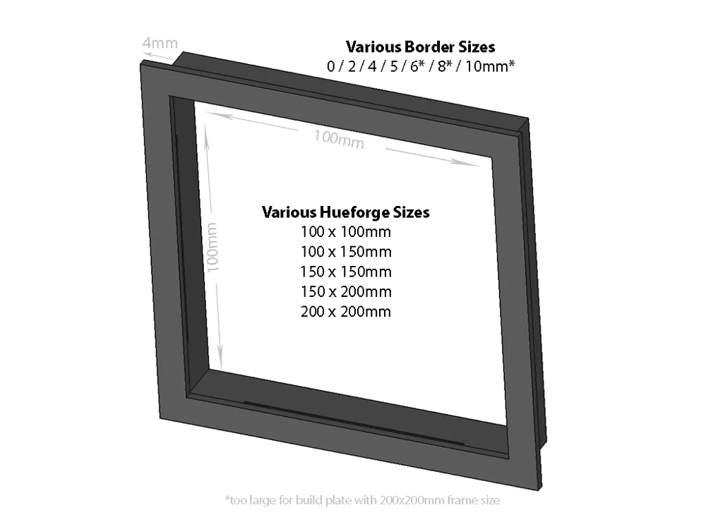Hueforge Frame - EasyFrame v2 - Many Sizes/Borders by Snicklefritz ...