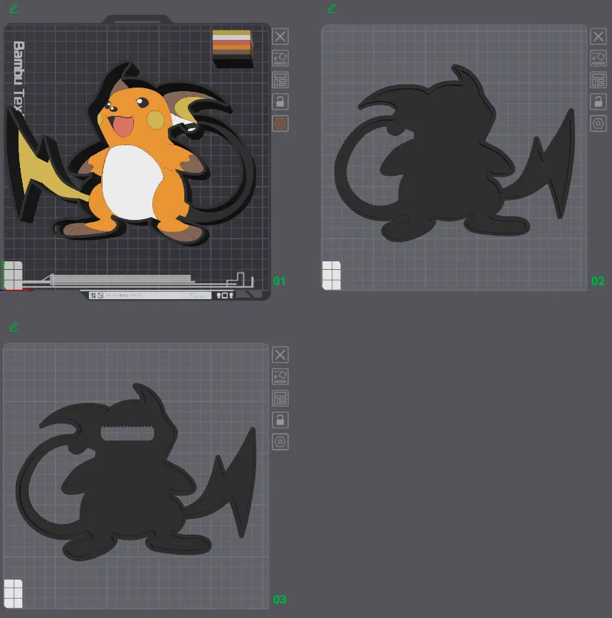 Pokemon - 0026 Raichu LED Lamp by BeeTee 3D - MakerWorld