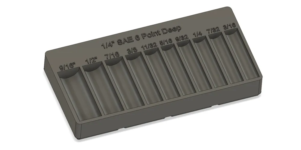 1/4" SAE deep socket, gridfinity holder Craftsman by Fabrication Labs ...