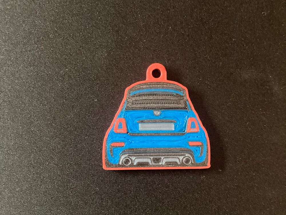 Keychain Fiat 500 Abarth by MiniGarage MakerWorld: Download Free 3D Models
