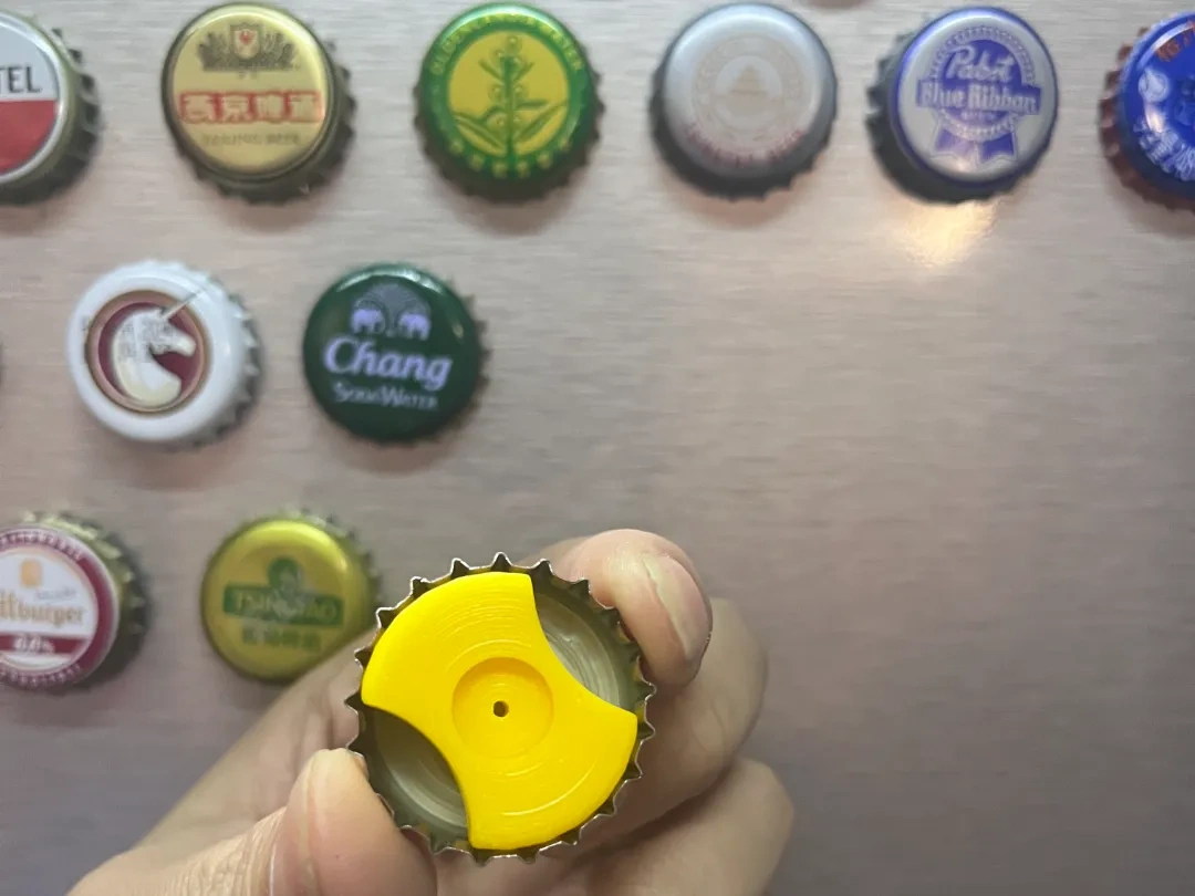 Upcycle bottle caps into colorful refrigerator magnets by Lyon Soo ...