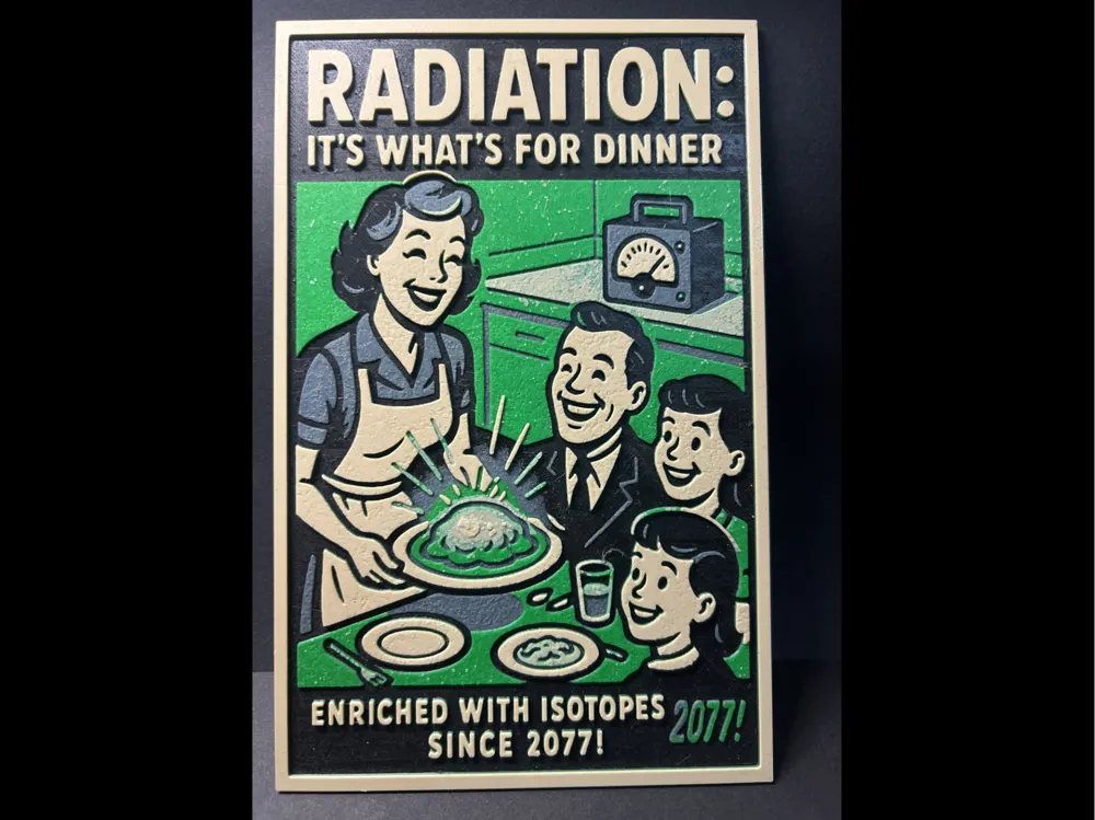 Fallout - Radiation Dinner - Free 3D Print Model - MakerWorld