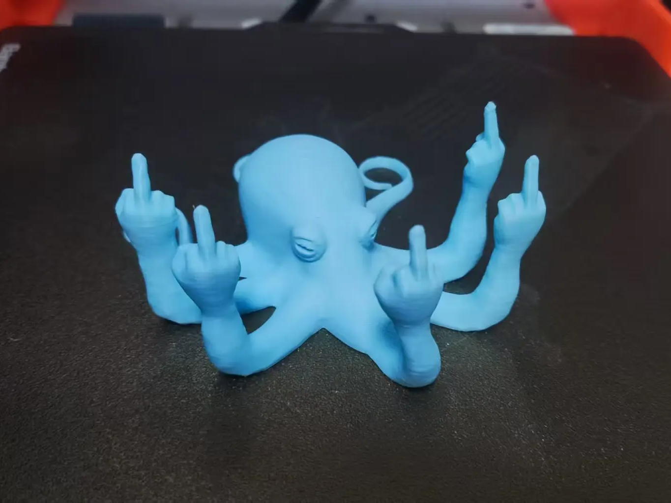 Mischievous Octopus Middle Finger 5x Contempt by 随风落叶 MakerWorld ...