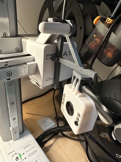 A1 mini stock bowden splitter mount for Bambu Lab X1 P1 printers ...