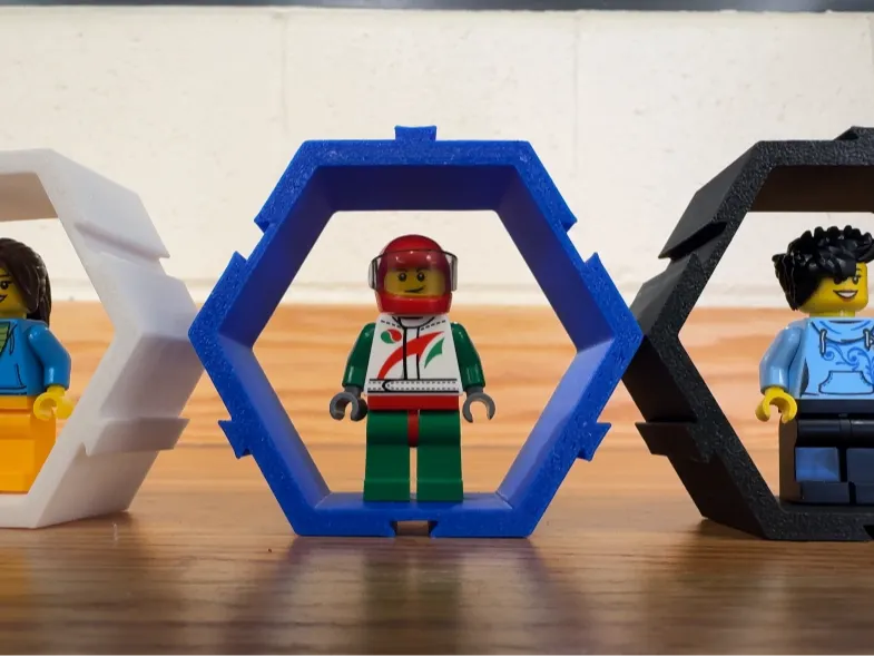 Brick Builder Mini Figure Hexagon Modular Shelf by Make and Remake ...