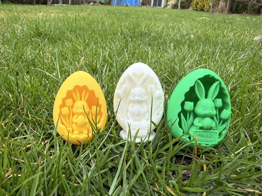 Happy Easter Bunny in Cracked Egg – Easter Decor - Free 3D Print Model ...