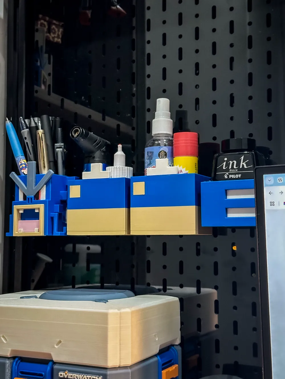 IKEA SKADIS pegboard 5mm Pokemon Gyarados storage box pen holder by ...