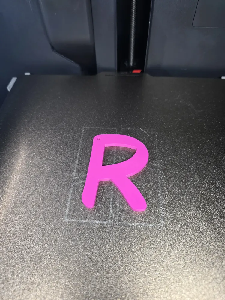 Letter R Key Ring - Free 3D Print Model - MakerWorld