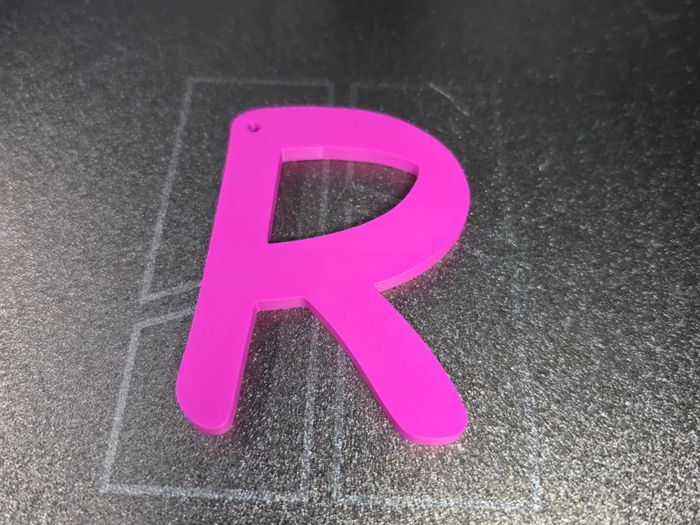 Letter R Key Ring - Free 3D Print Model - MakerWorld