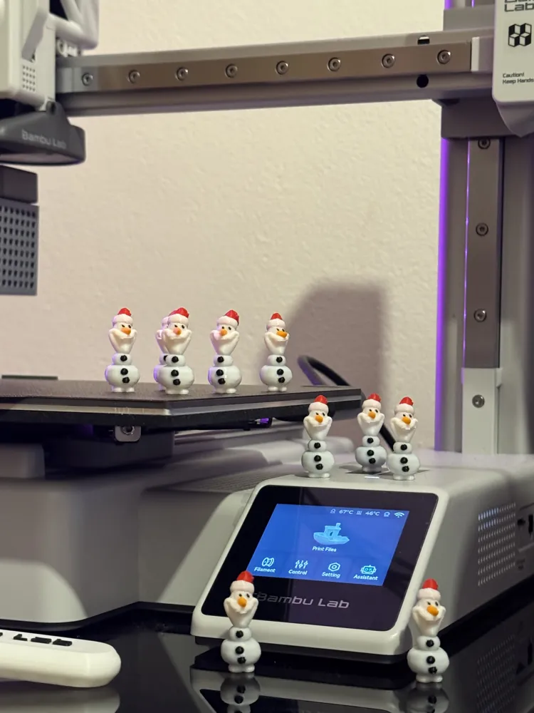 Olaf in Santa hat - mini figures - Free 3D Print Model - MakerWorld